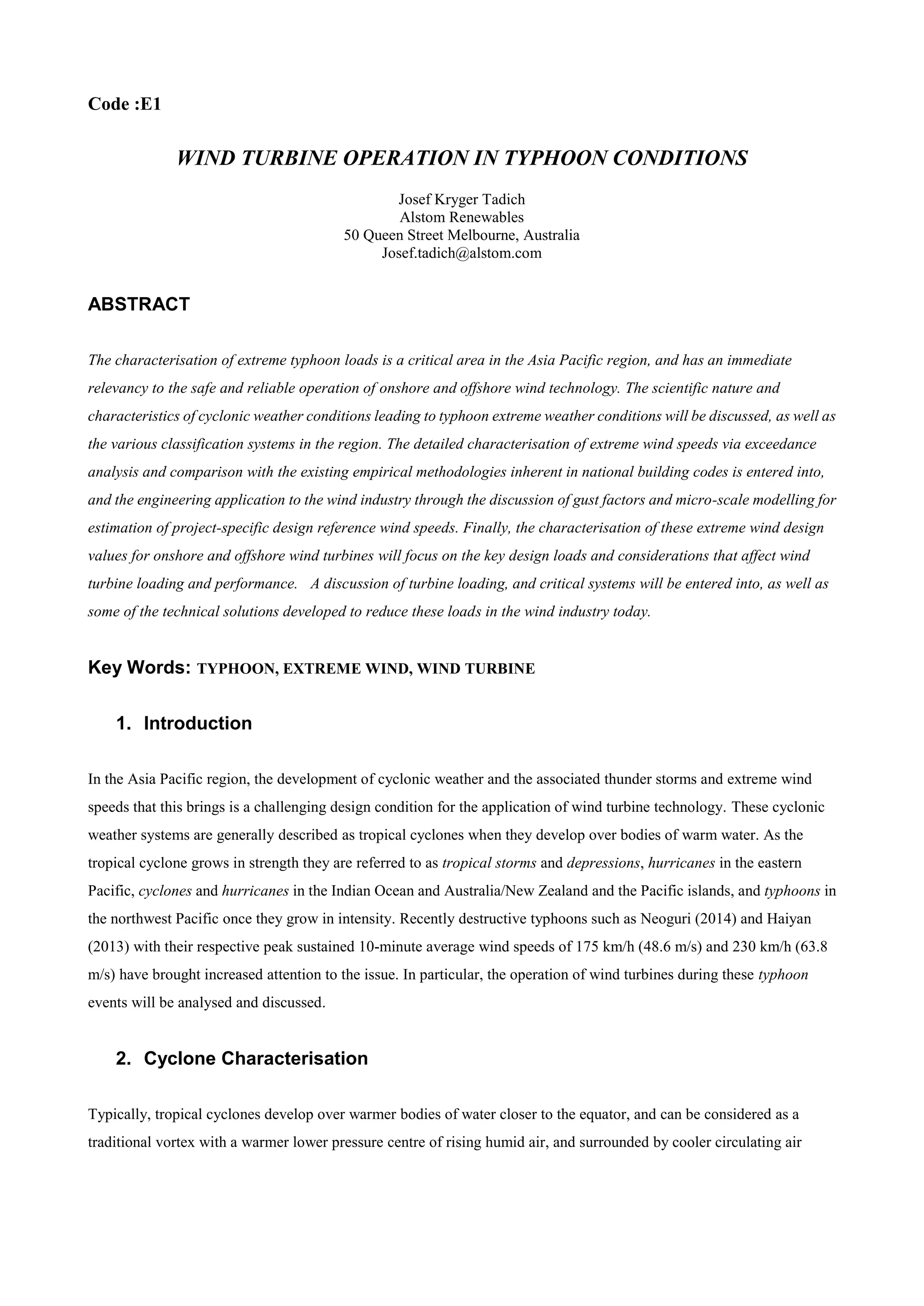 CEPSI 2014 Full paper JKT Alstom WIND TURBINE OPERATION IN TYPHOON ...