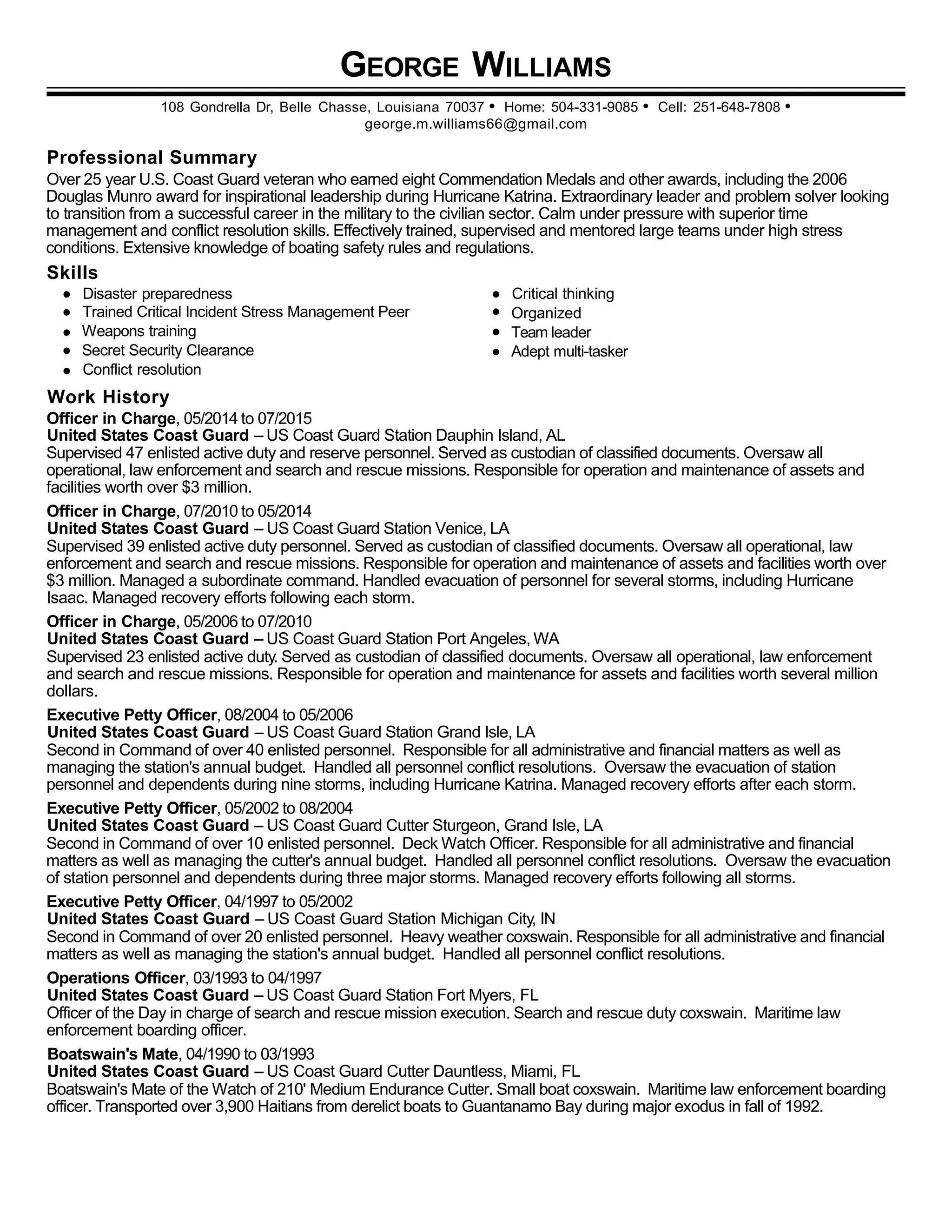 George Williams Resume | PDF