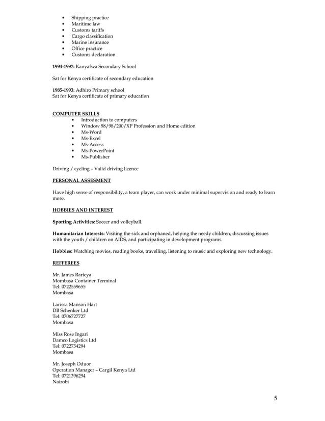 CV - Peter Odedo (PDF) | PDF