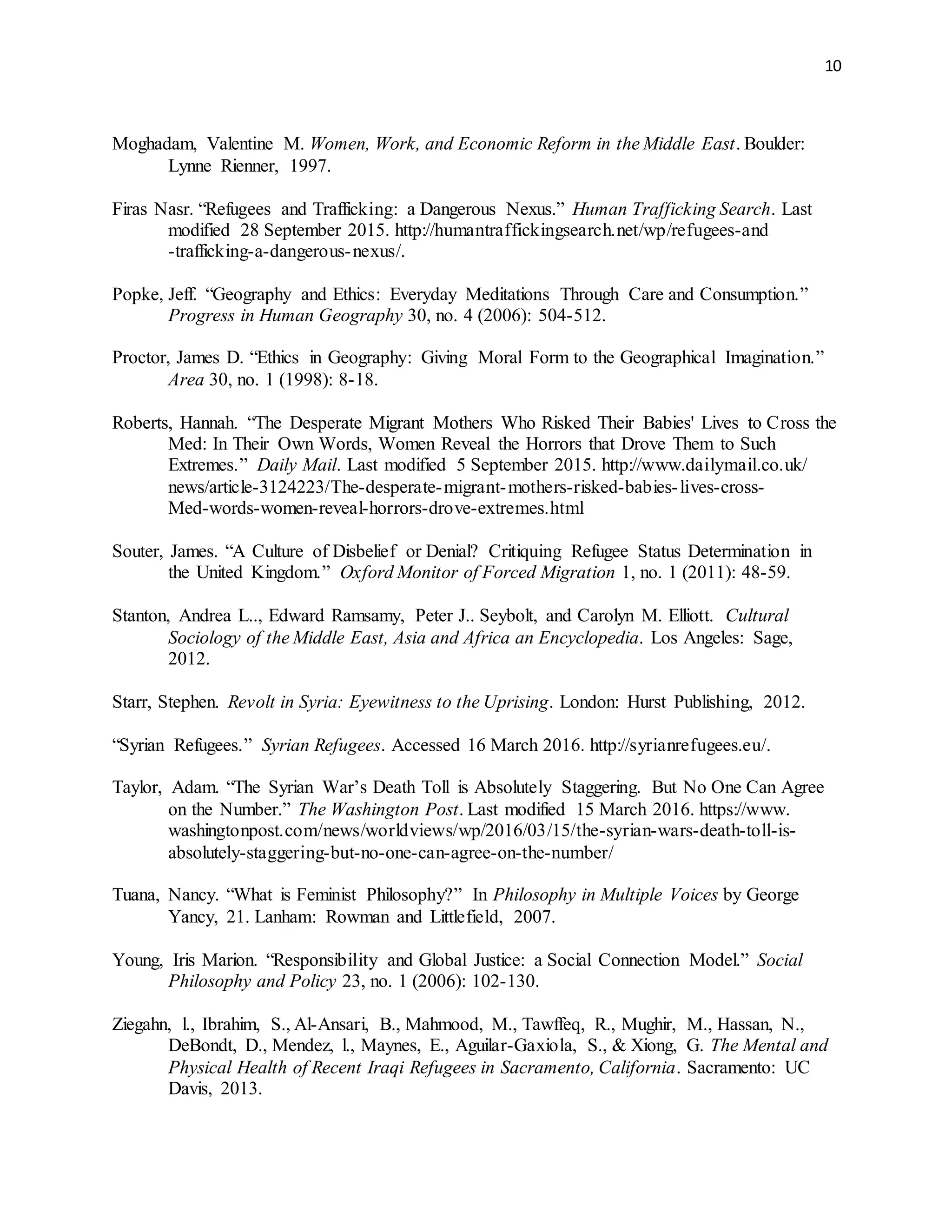 Feminist Analysis of the Syrian Refugee Crisis | PDF