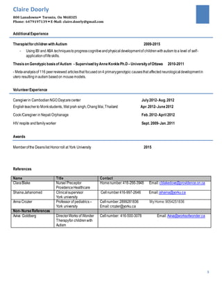 Resume CD 2015 | DOCX | Medical Health