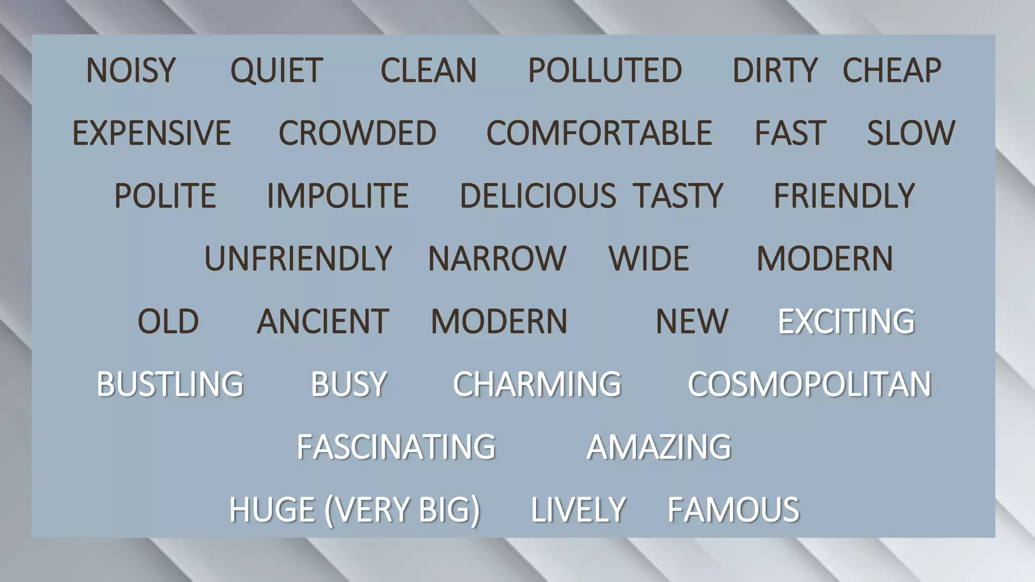 DESCRIBING CITIES - SUPERLATIVE | PPTX