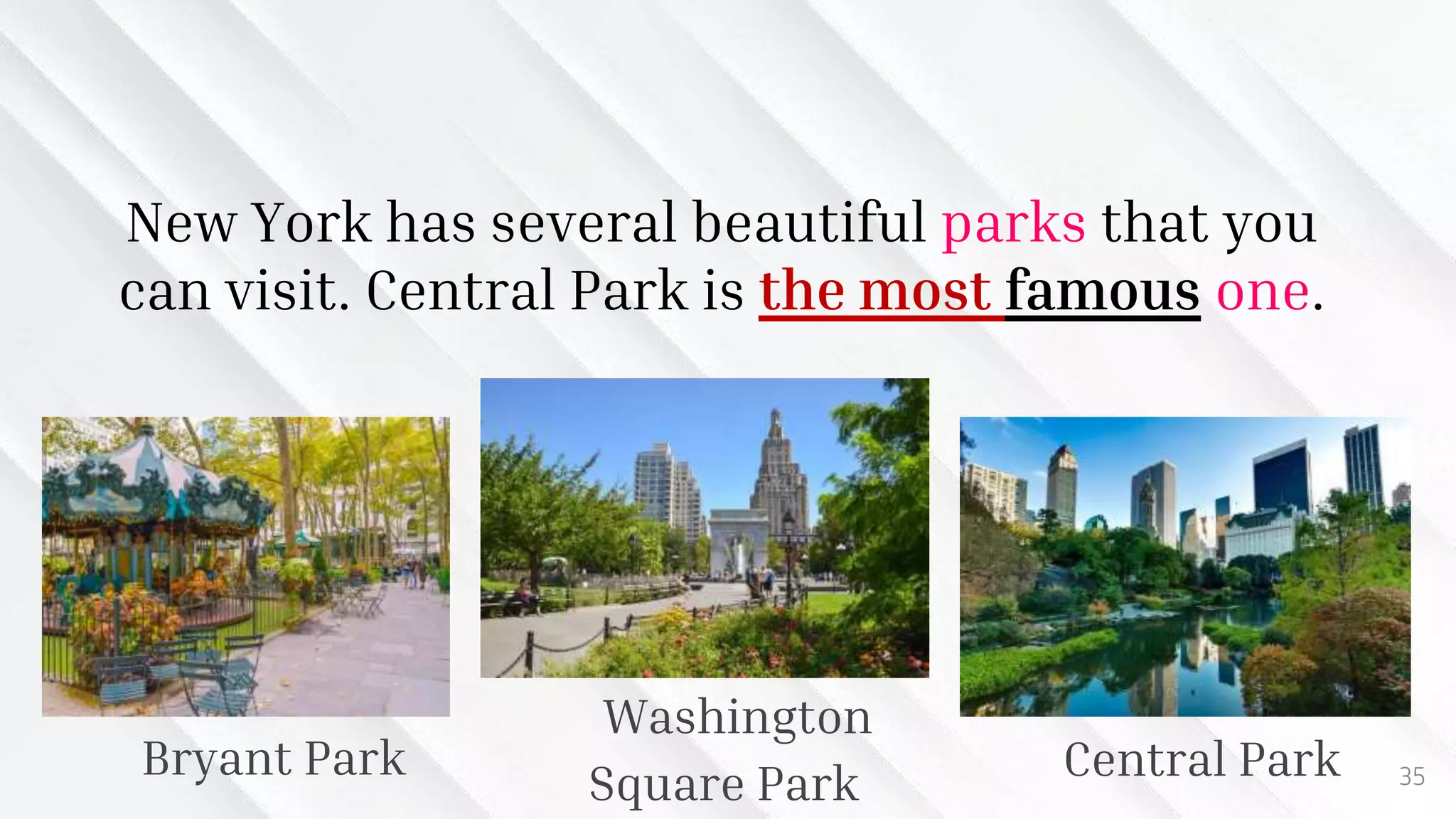 DESCRIBING CITIES - SUPERLATIVE | PPTX