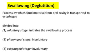 digestion in mouth and swallowing | PPTX