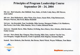 Raytheon - Principles of Program Leadership Course | PPT