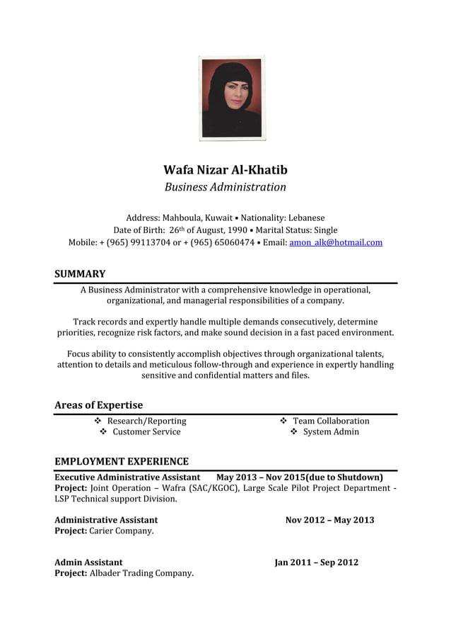 WAFA CV | PDF