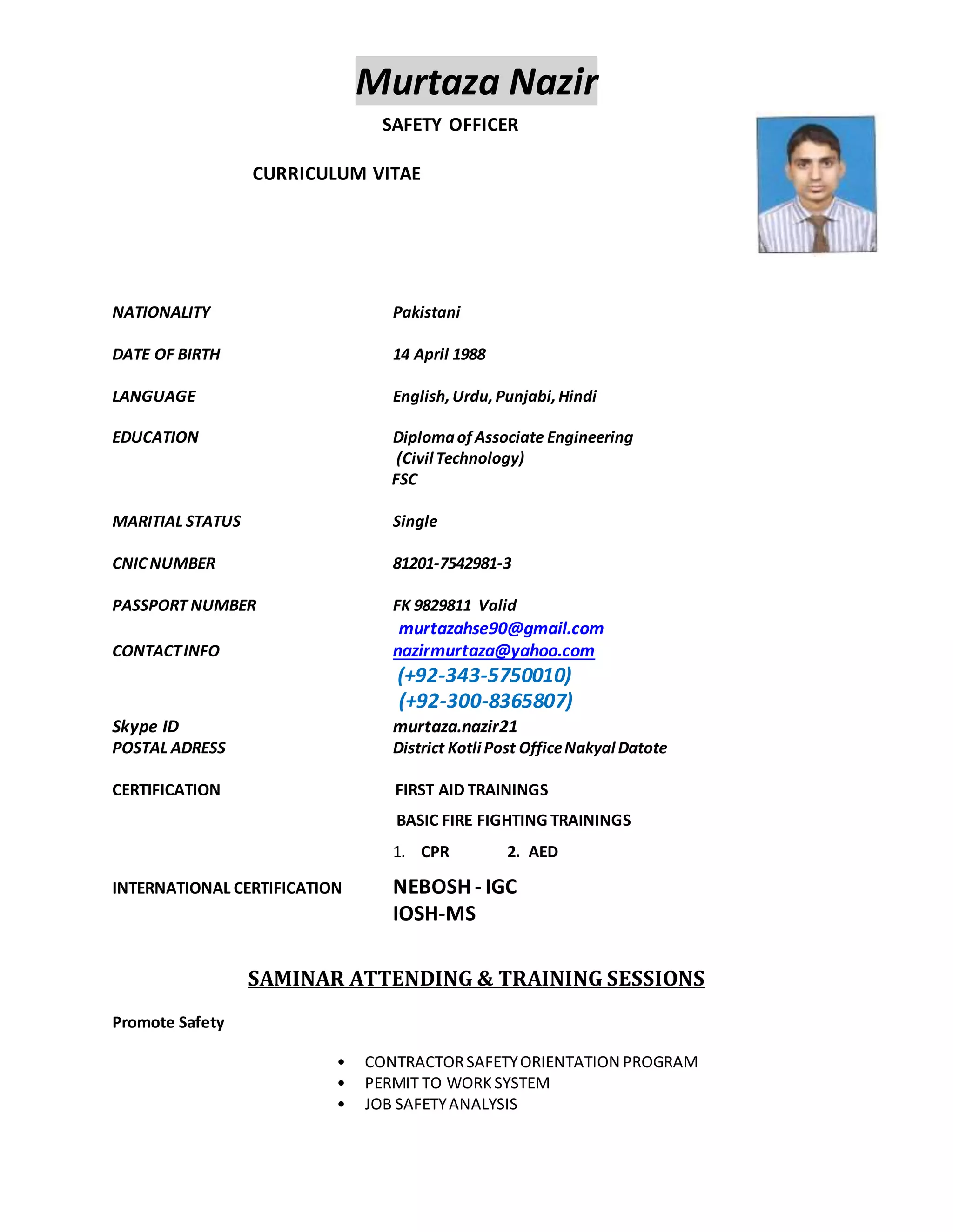 new cv murtaza | PDF