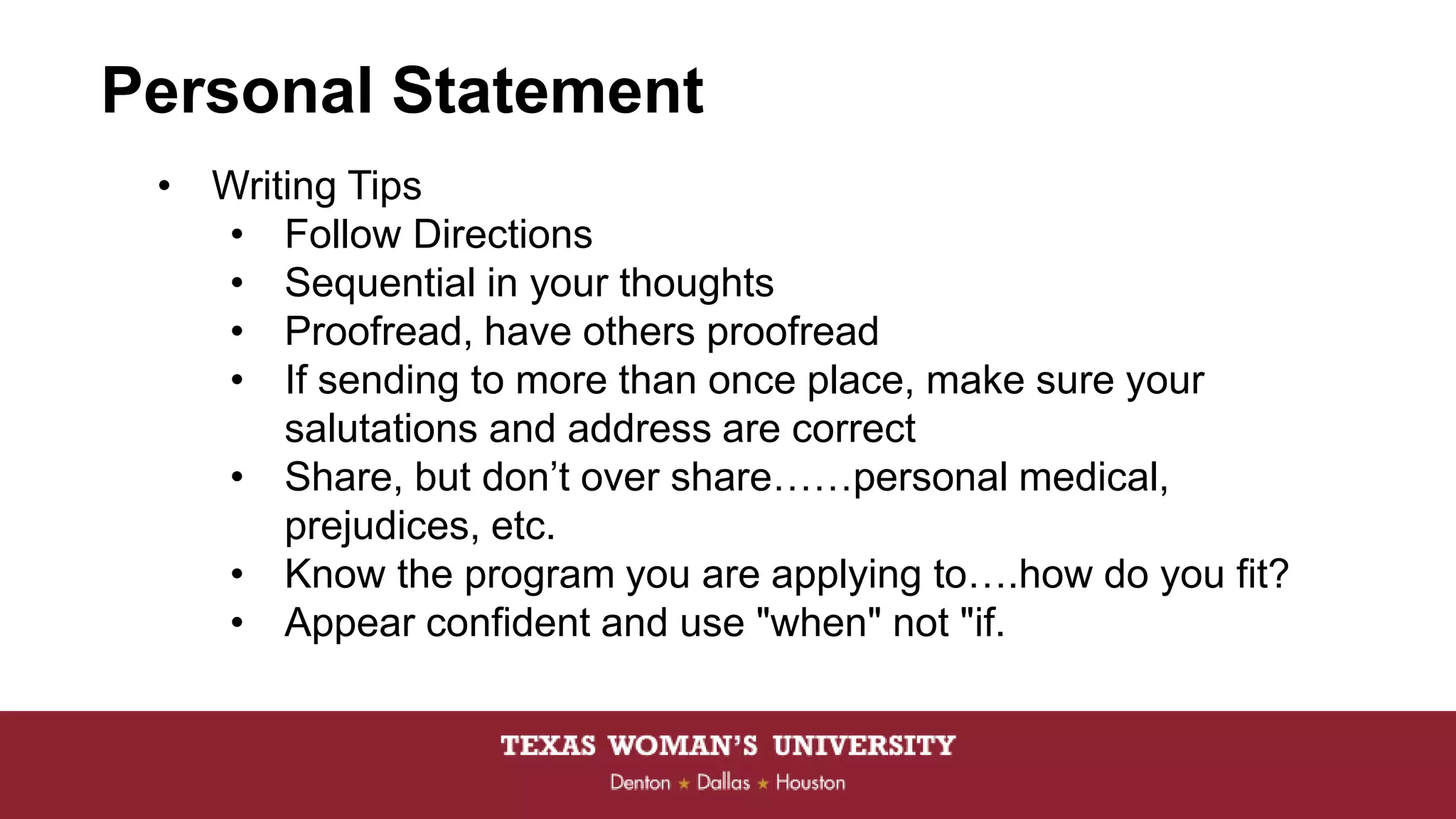 TSDA Personal Statement | PPTX