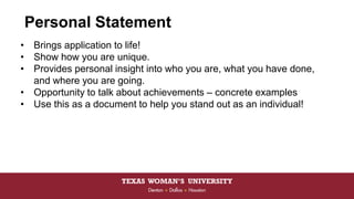 TSDA Personal Statement | PPTX