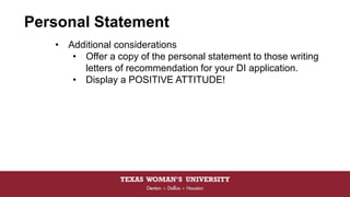 TSDA Personal Statement | PPTX