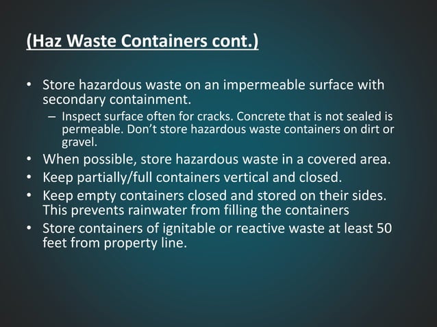 Hazardous Waste Management Training 3-15, GSRMC | PPTX | Business and ...
