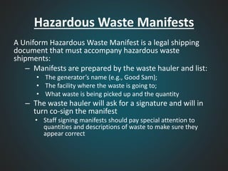 Hazardous Waste Management Training 3-15, GSRMC | PPTX | Business and ...