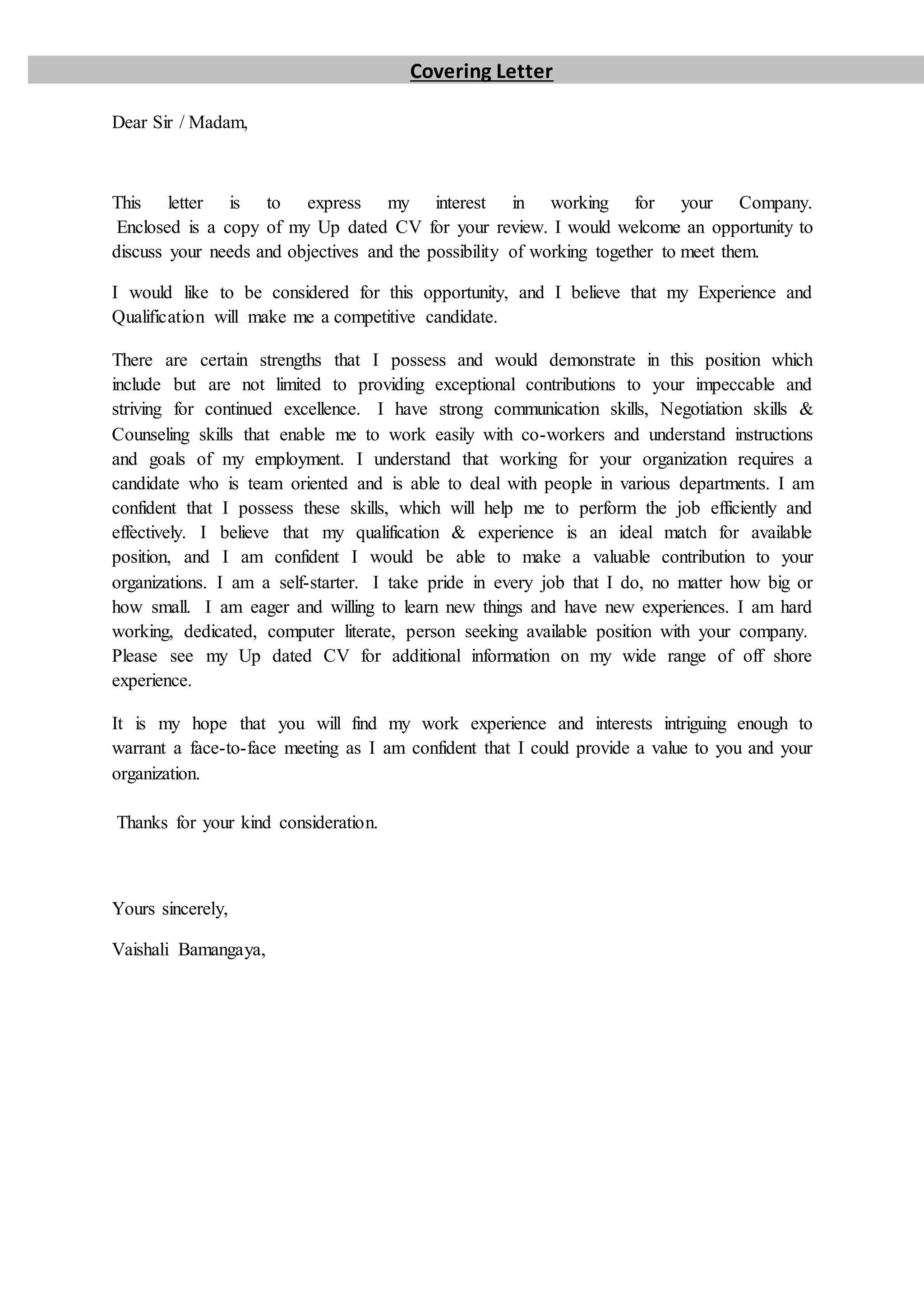 Vaishali_up[dated resume | DOCX