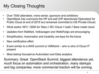 OpenStack Summit Austin 2016 v1.3 | PDF