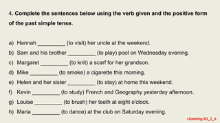#2 Beginner 3 past simple regular verbs.ppptx | PPTX