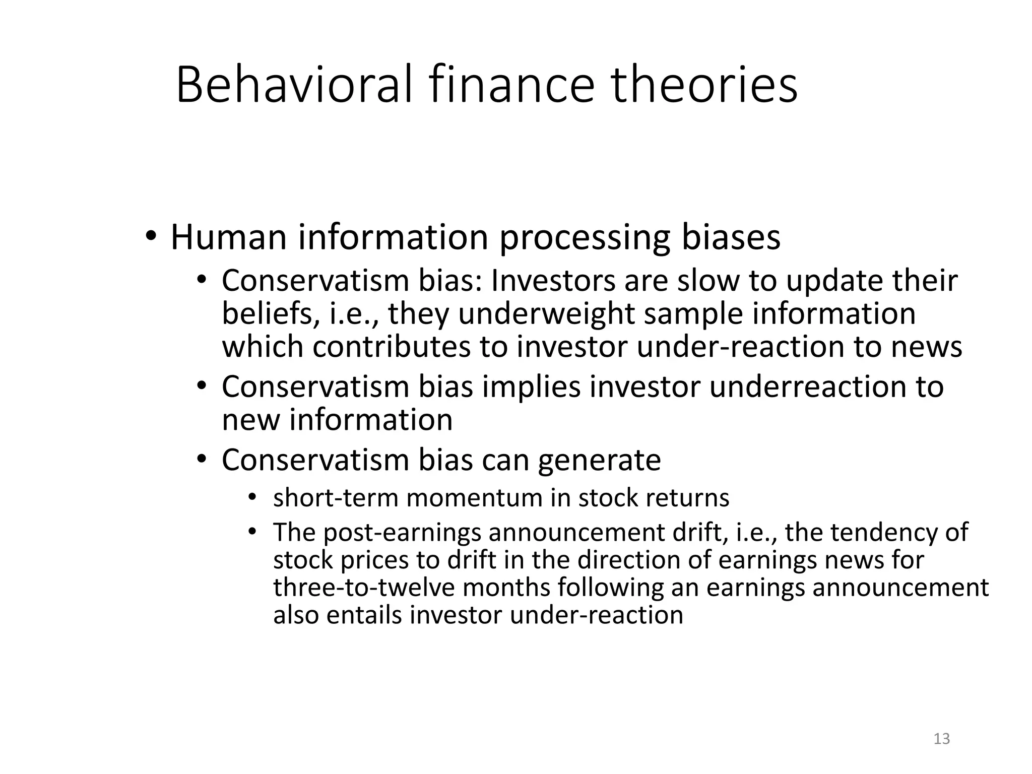 Behavioral Finance Overview | PPTX