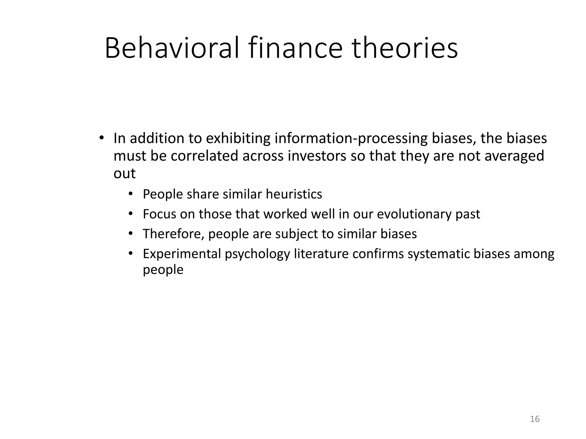 Behavioral Finance Overview | PPTX