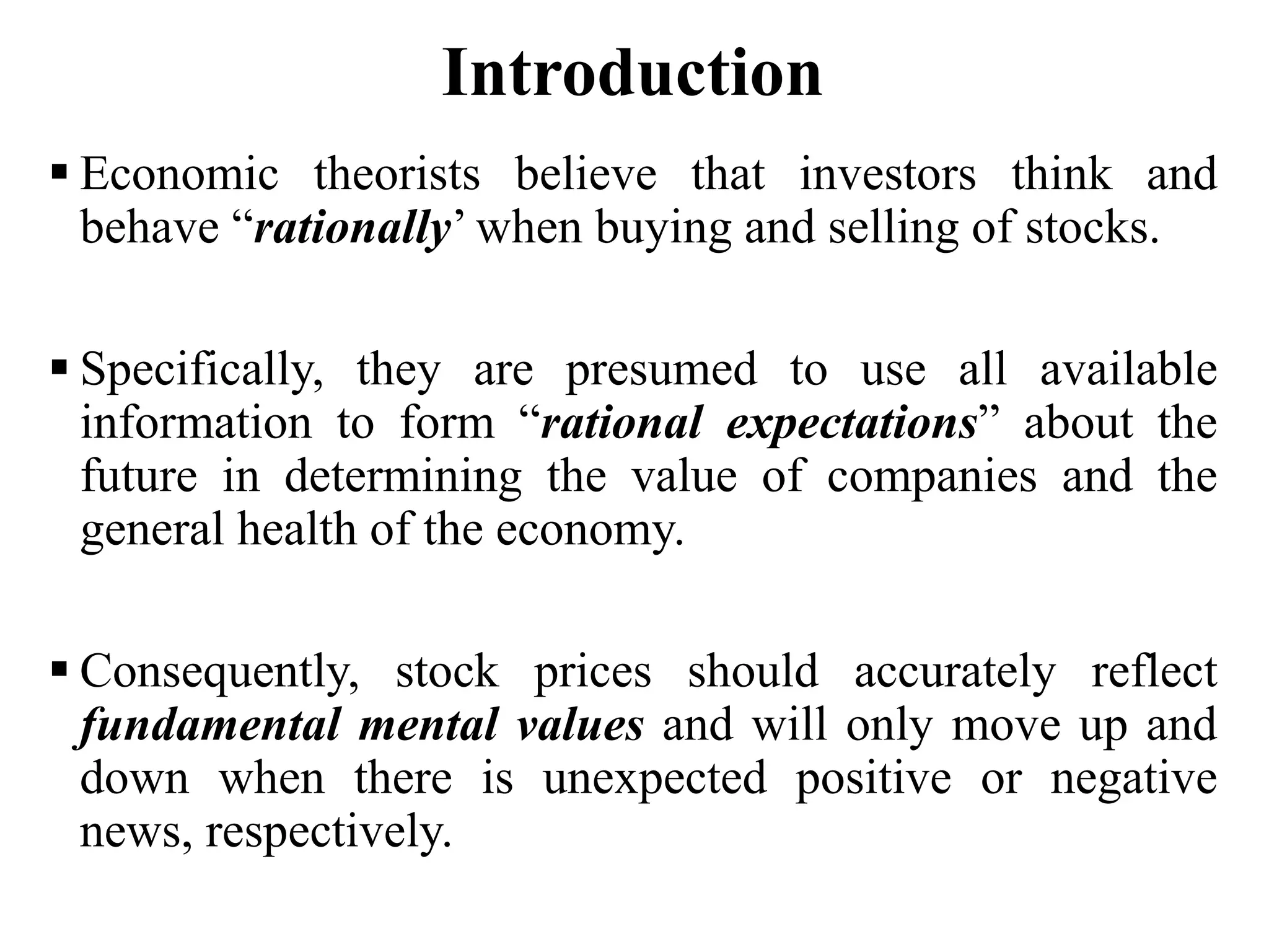 Behavioral Finance Overview | PPTX