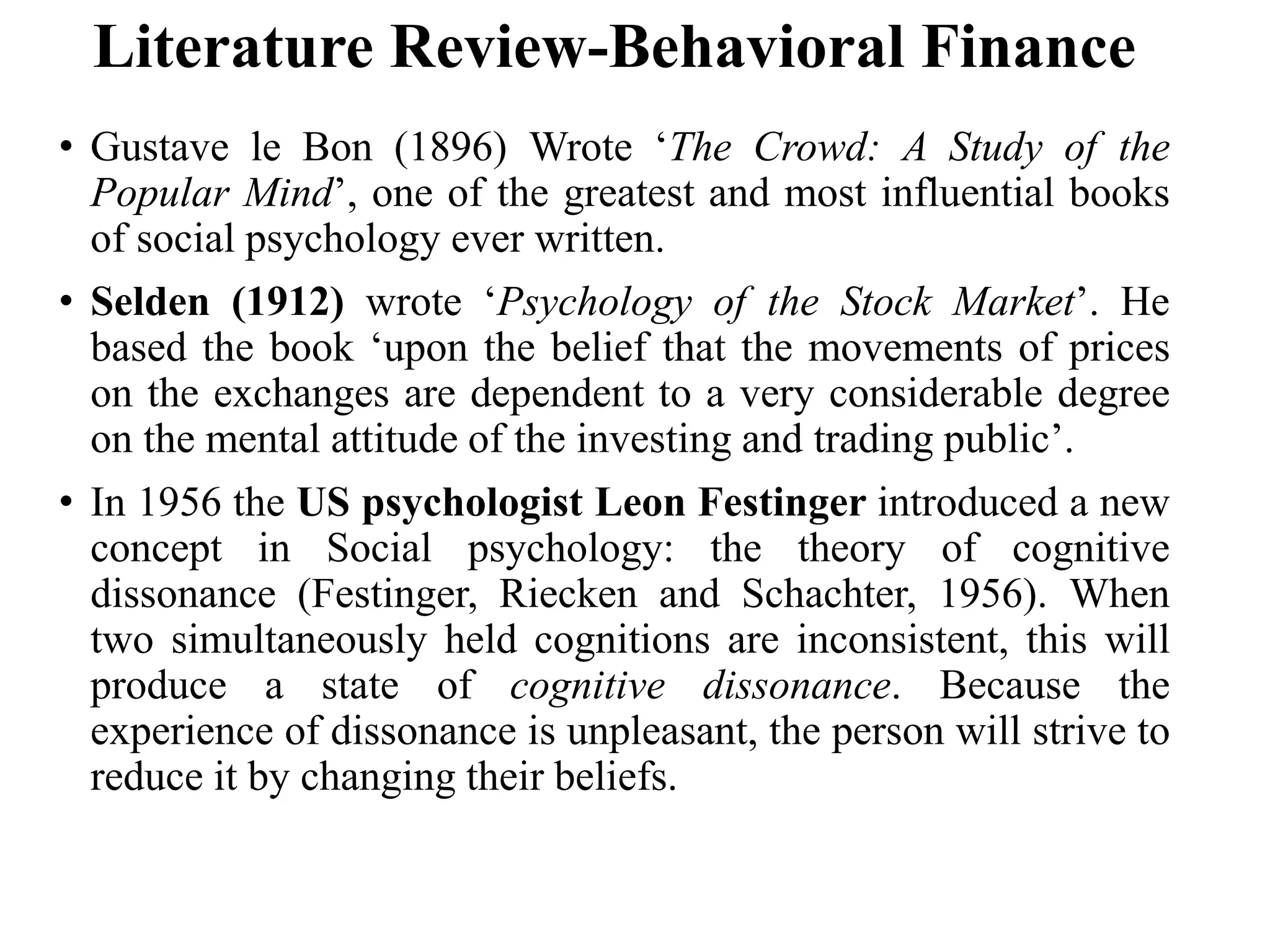 Behavioral Finance Overview | PPTX
