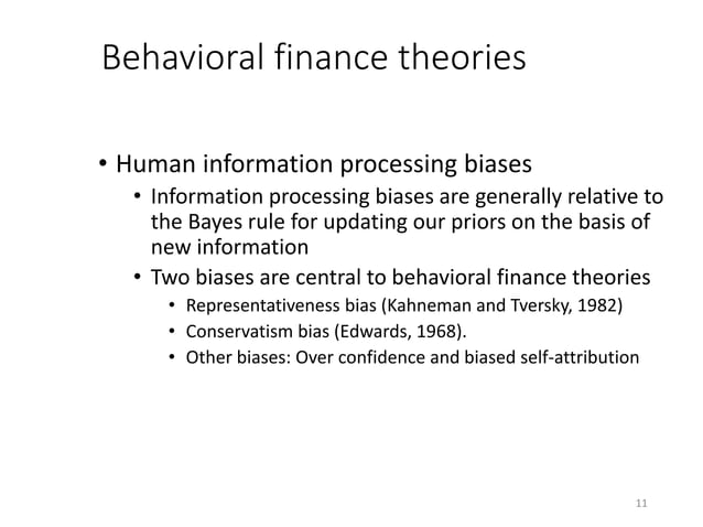 Behavioral Finance Overview | PPTX | Stocks and Bonds | Personal Investing