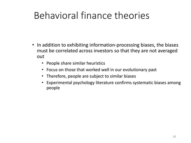 Behavioral Finance Overview | PPTX | Stocks and Bonds | Personal Investing