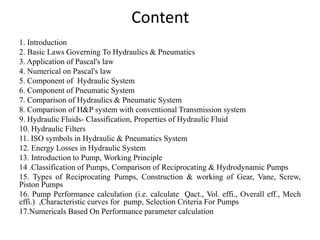Hydraulics and Pnuematics Basics and Pumps.pptx