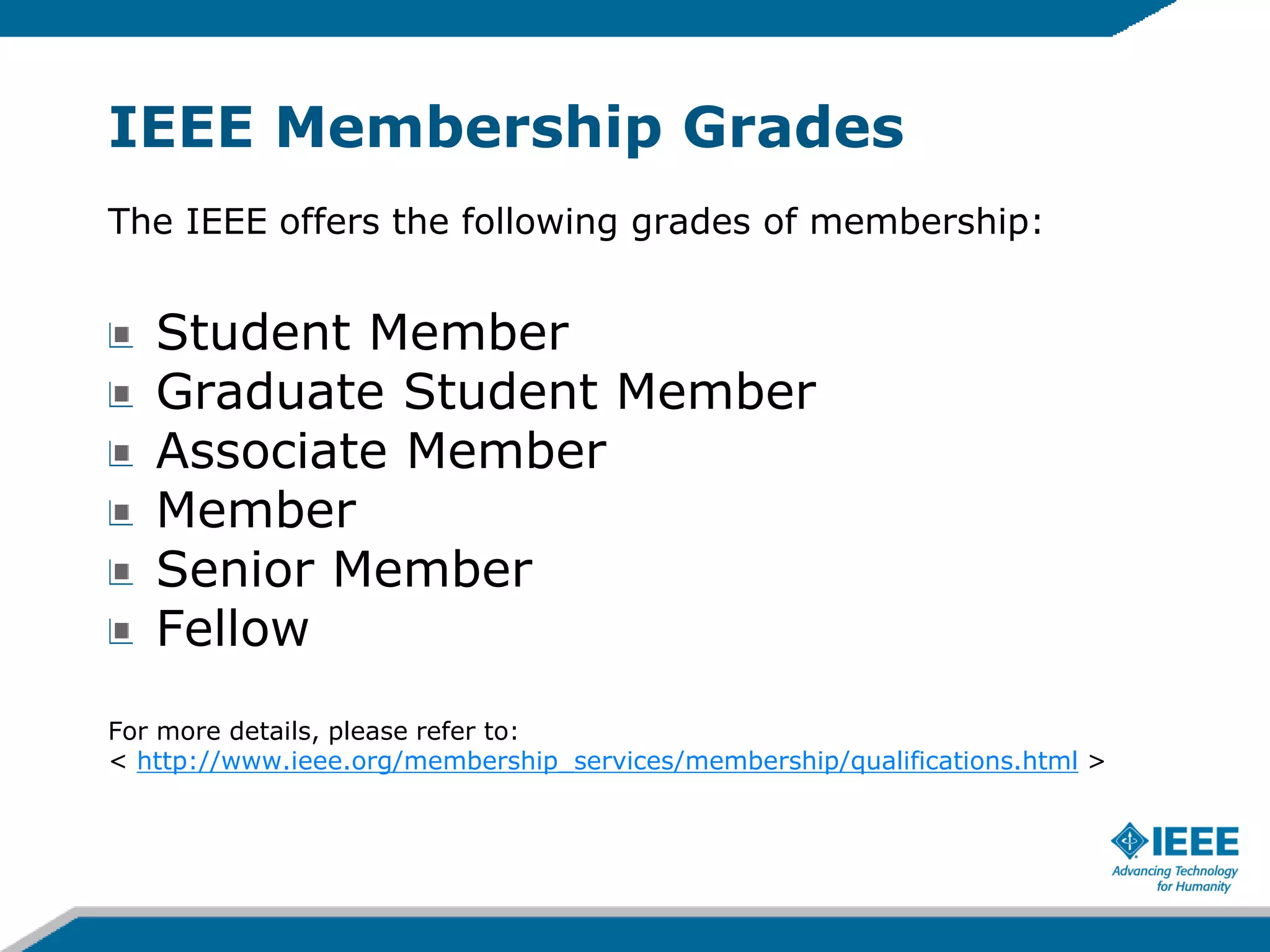 Benefits of IEEE Membership and Join IEEE.ppt