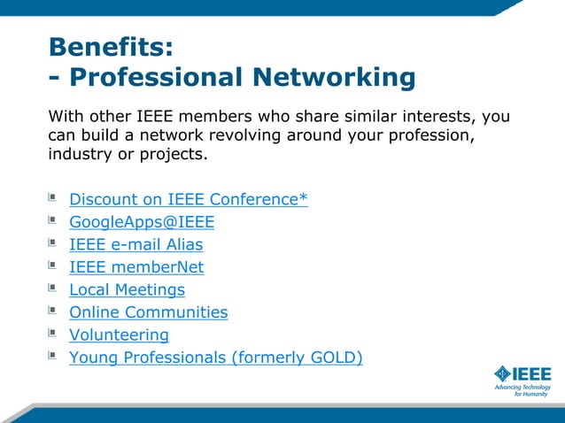 Benefits of IEEE Membership and Join IEEE.ppt