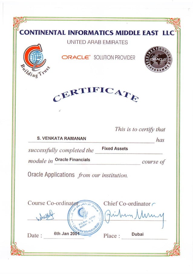 ORACLE CERTIFICATES | PDF