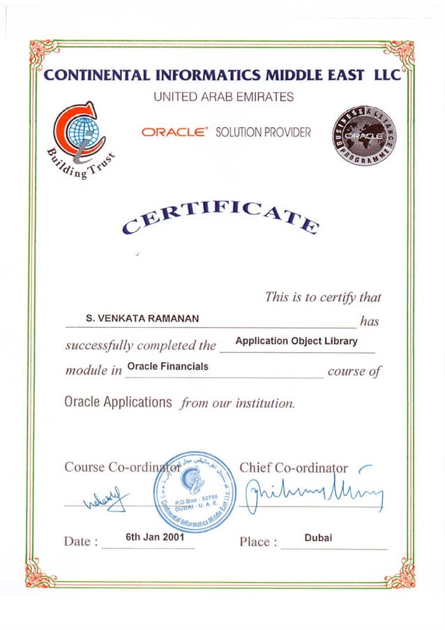 ORACLE CERTIFICATES | PDF