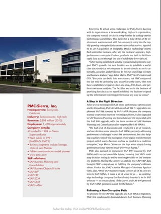 PMC - SAPInsider Magazine | PDF | Computer Software and Applications | Computing