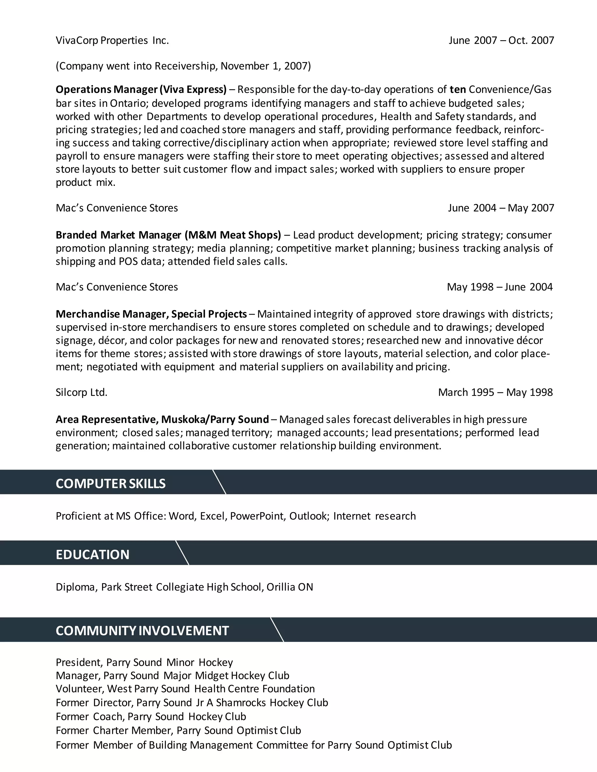 ROB KNOX - RESUME | DOCX | Business | Business and Finance