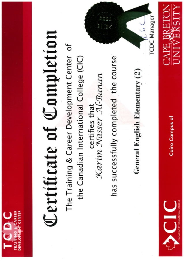 Courses and Traning Certificate | PDF