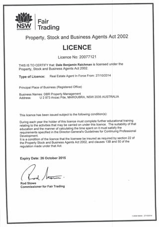Real Estate Licence | PDF | Real Estate Industry | Industries