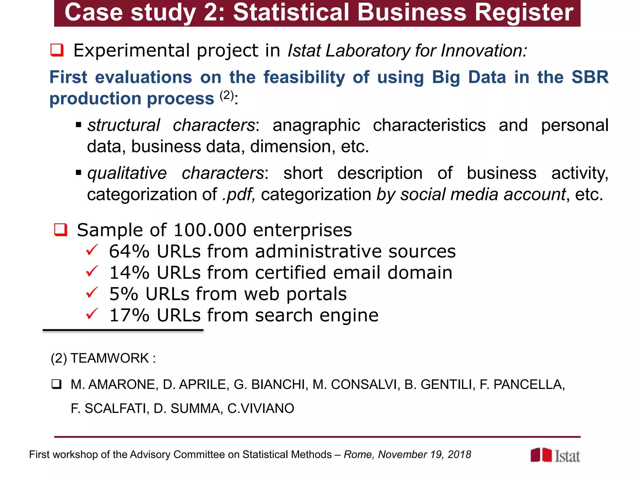 Session I - Big Data F. Bianchi, F. Scalfati, Text mining and machine ...