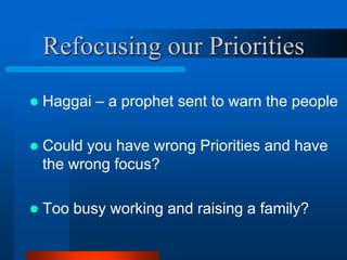 Biblical Priorities | PPT