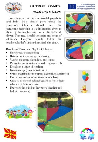 2 Big Outdoor games Project "Let's share our games!" | PDF