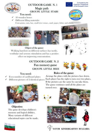 2 Big Outdoor games Project "Let's share our games!" | PDF