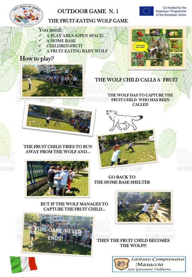 2 Big Outdoor games Project "Let's share our games!" | PDF | Daycare ...