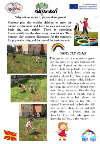 2 Big Outdoor games Project "Let's share our games!" | PDF