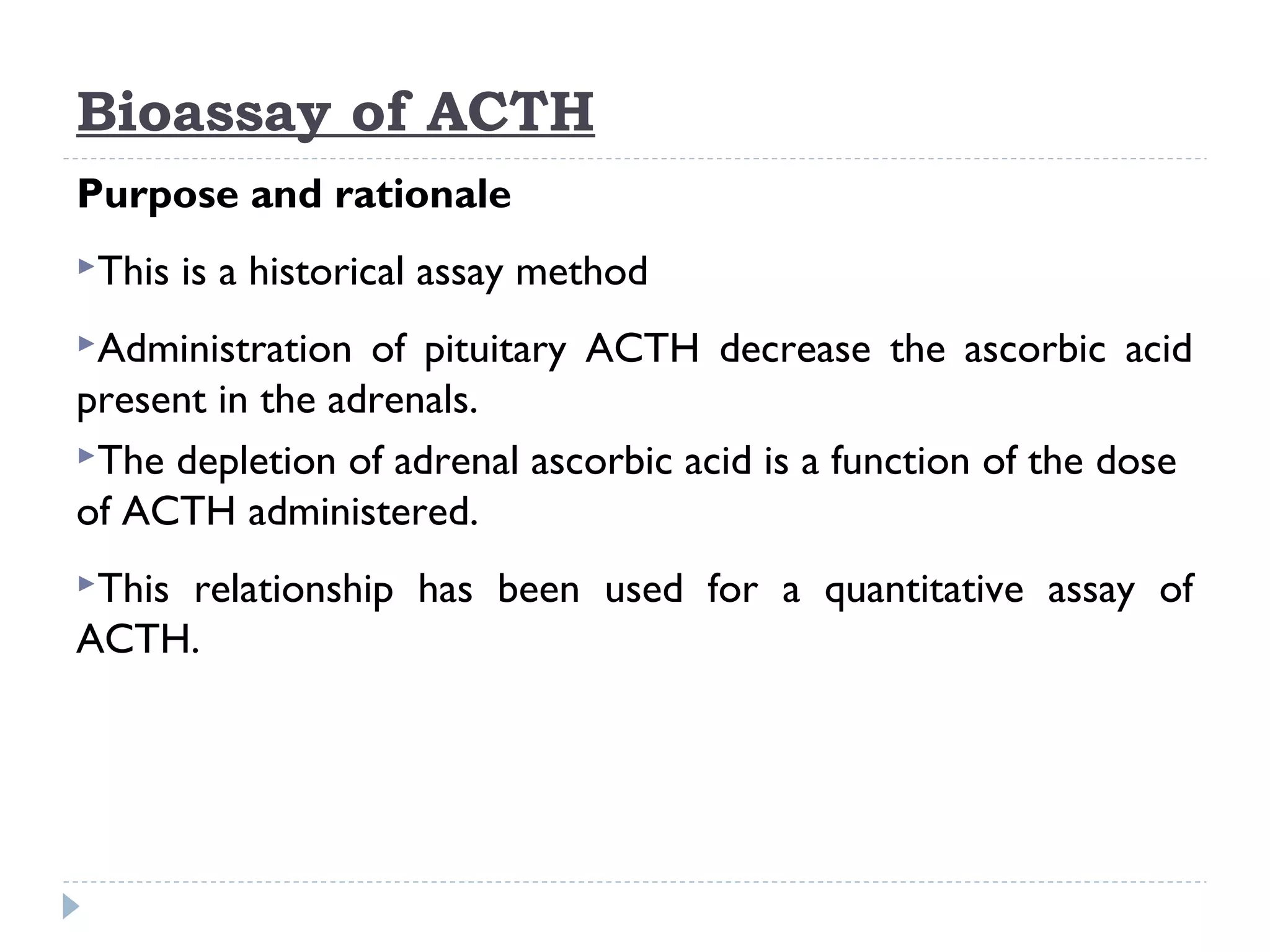 Bioassay of ACTH | PPT