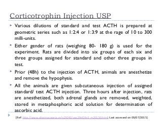Bioassay of ACTH | PPT