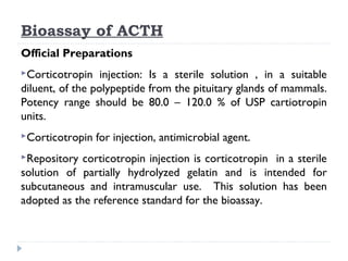 Bioassay of ACTH | PPT