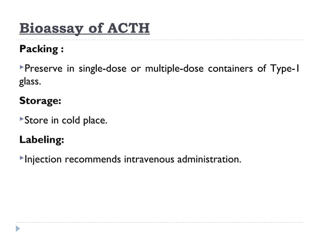 Bioassay of ACTH | PPT