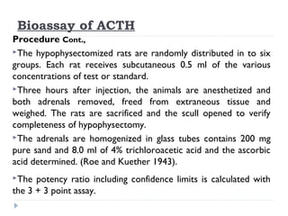 Bioassay of ACTH | PPT