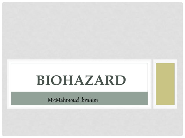 biochemical hazard signs | PPT