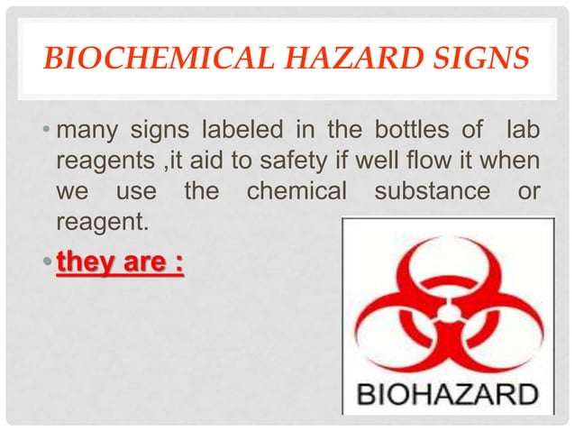 biochemical hazard signs | PPT