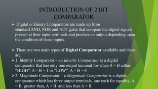 2 bit comparator (Digital Electronics) | PPTX