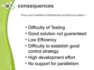 blackboard architecture pattern in artifical intelligence | PPTX