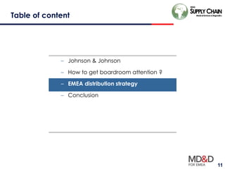 J&J’s European Distribution Network, Laurence Coudroy, EMEA Supply ...